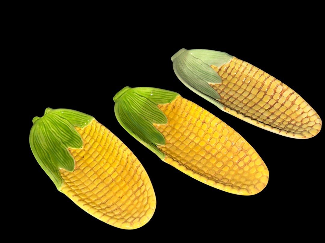 Vintage Ceramic Handpainted Corn Cob Dishes, Set of 3 - Etsy