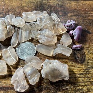 Recycled Pink Glass, Tumbled Pink Glass, Pink Homemade Sea Glass, Pink ...