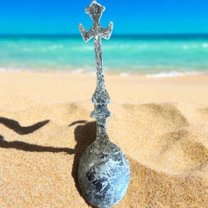Native American Sterling Souvenir Spoon Signed FJ Sterling Silver With ...