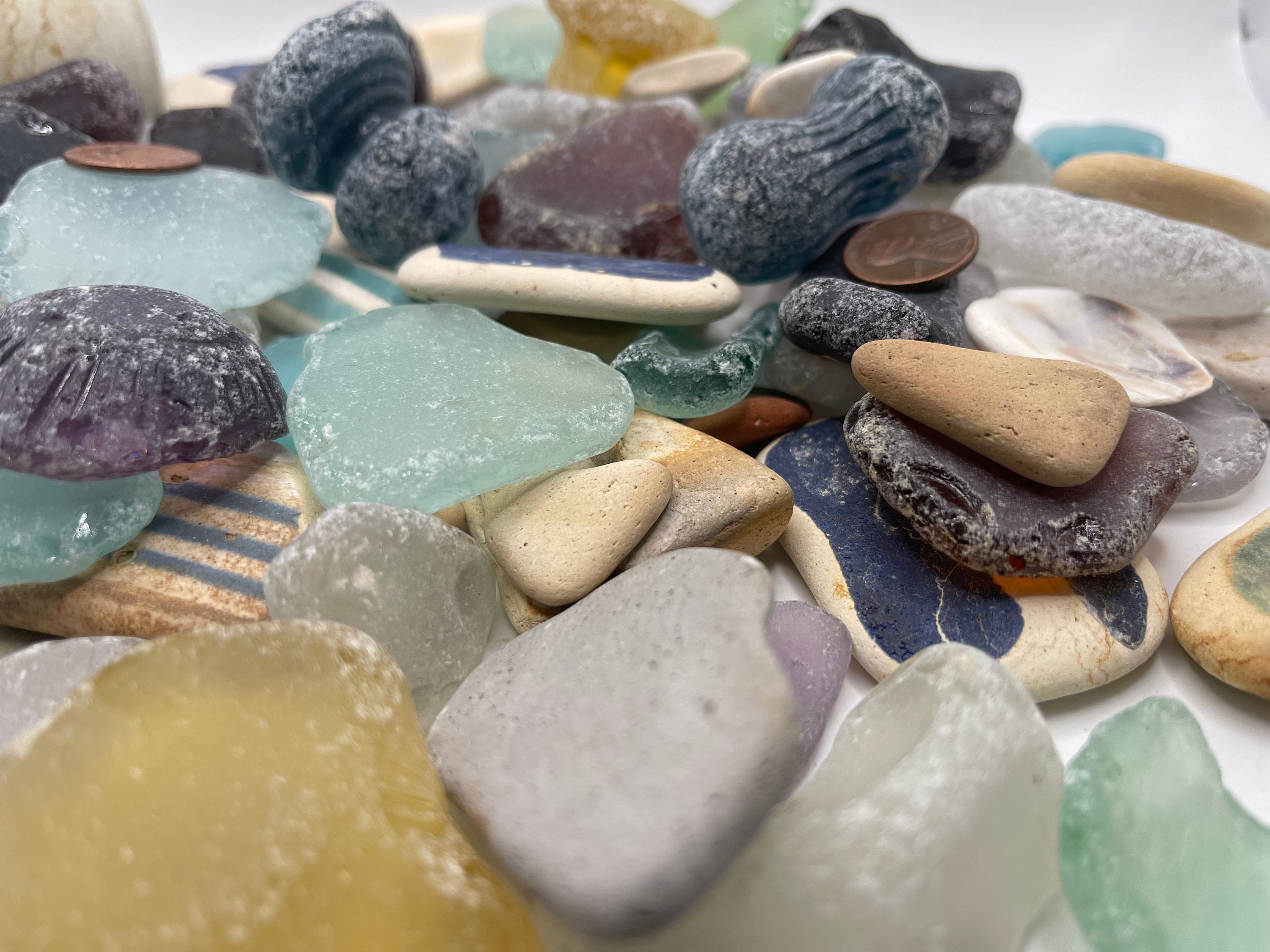 Bulk Large Sea Glass Pieces, Multi Colored Sea Glass, 15a - Etsy