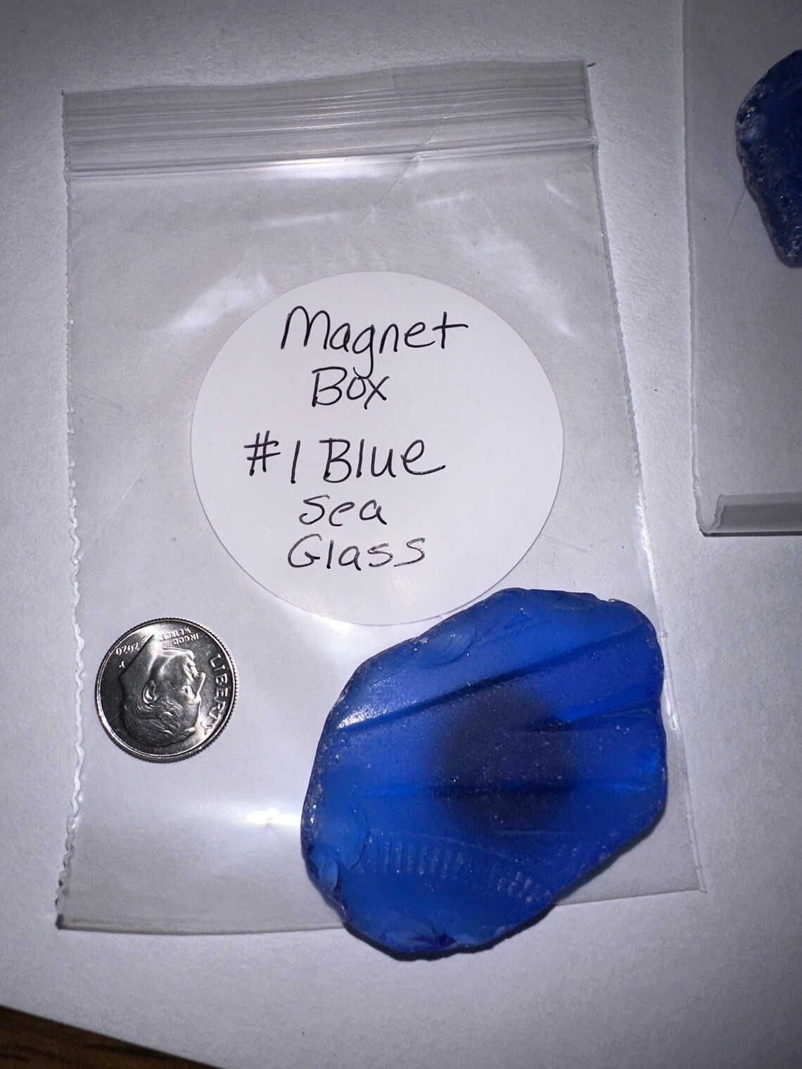 Cobalt Blue Sea Glass Magnets Set of 4 Glass Magnets 469 - Etsy