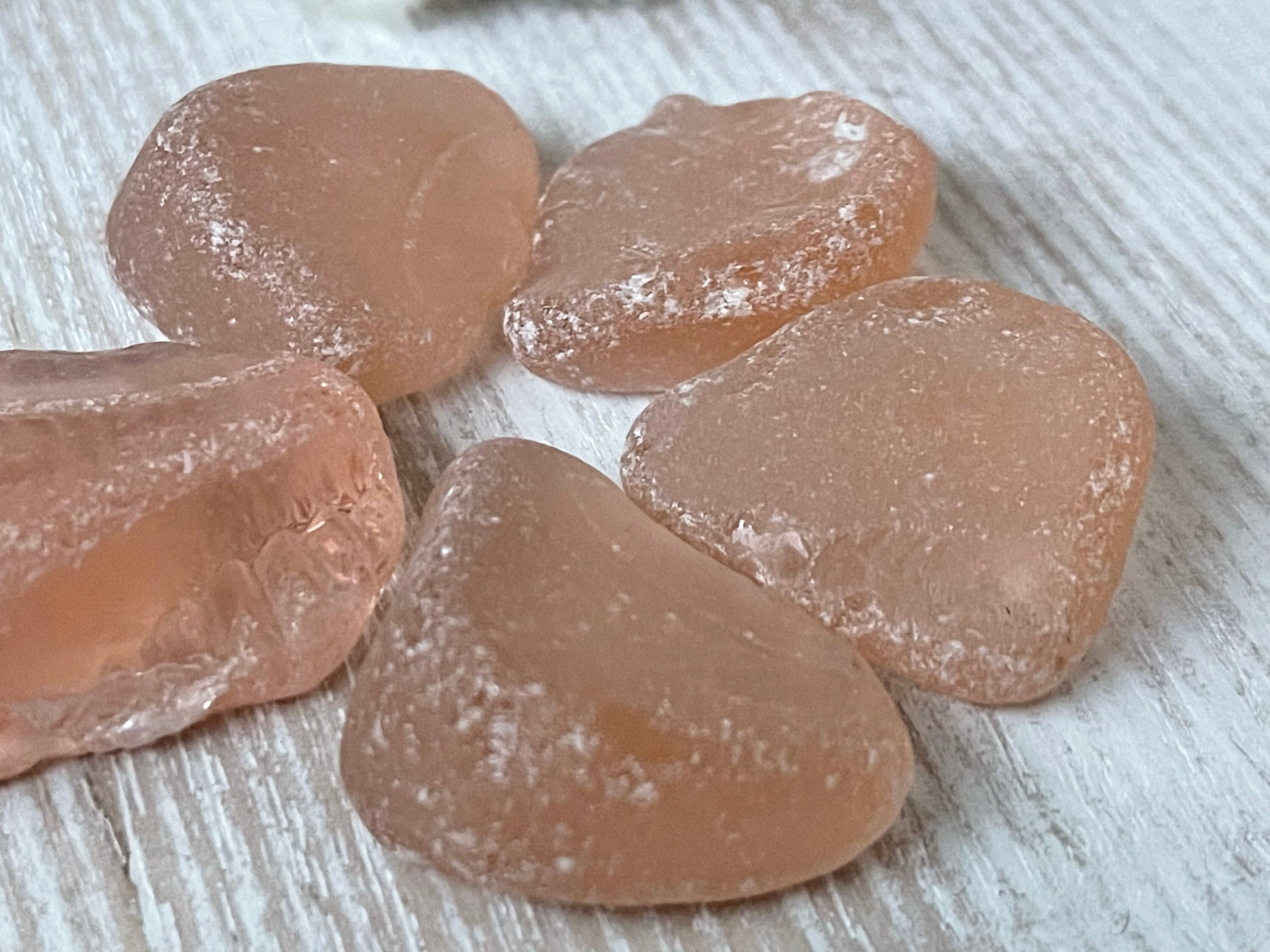 Recycled Pink Glass Tumbled Pink Glass Pink Homemade Sea - Etsy