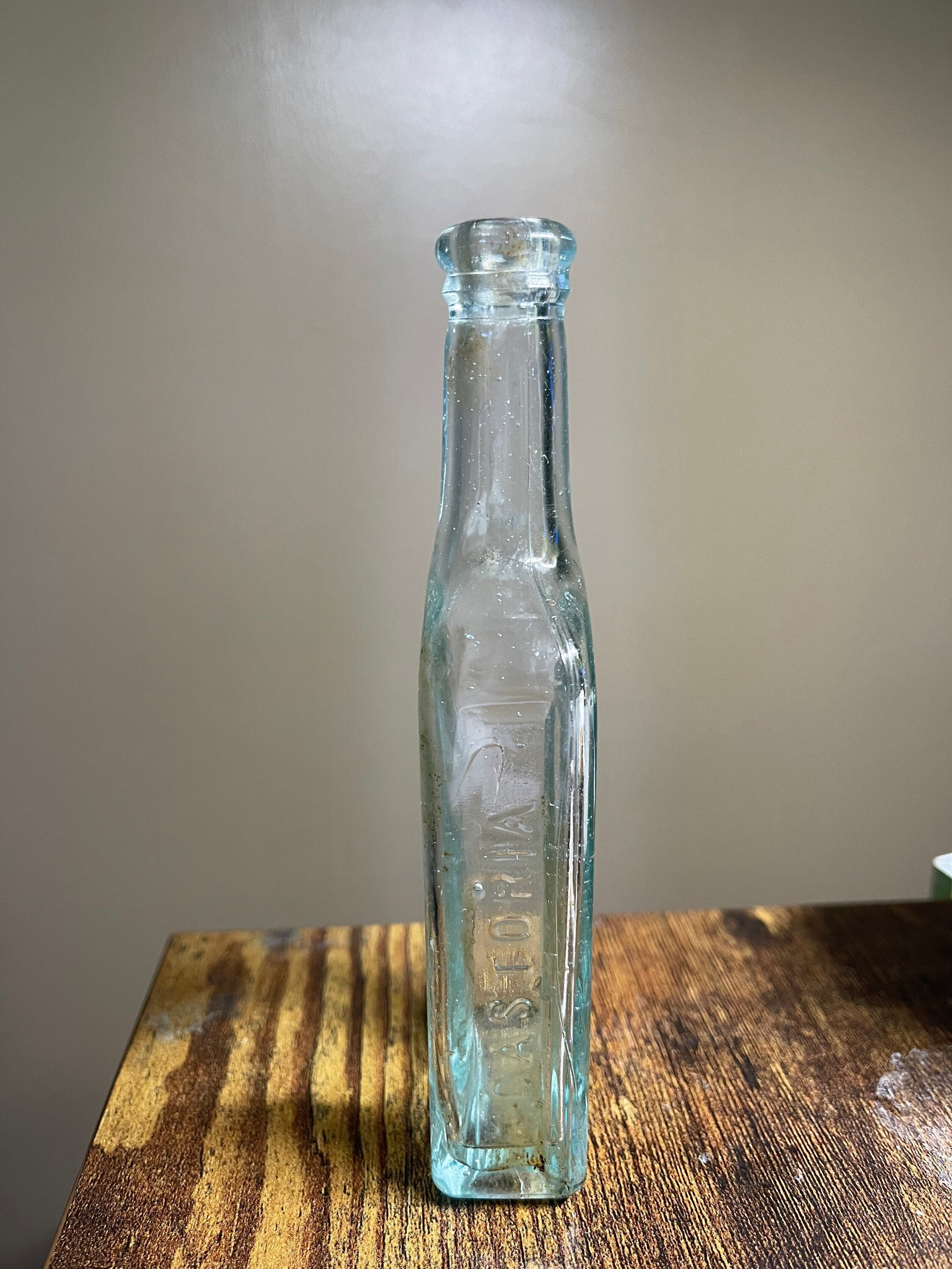 Aqua Vintage Glass Medicine Bottle Castoria 343 - Etsy