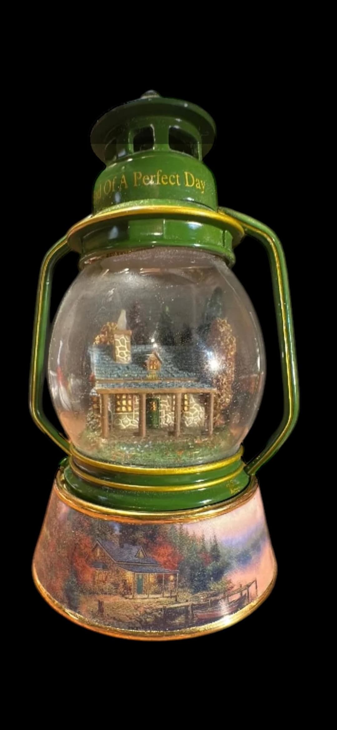 Thomas Kinkade Collectible Lantern Music Box Cabin in Woods End of a ...