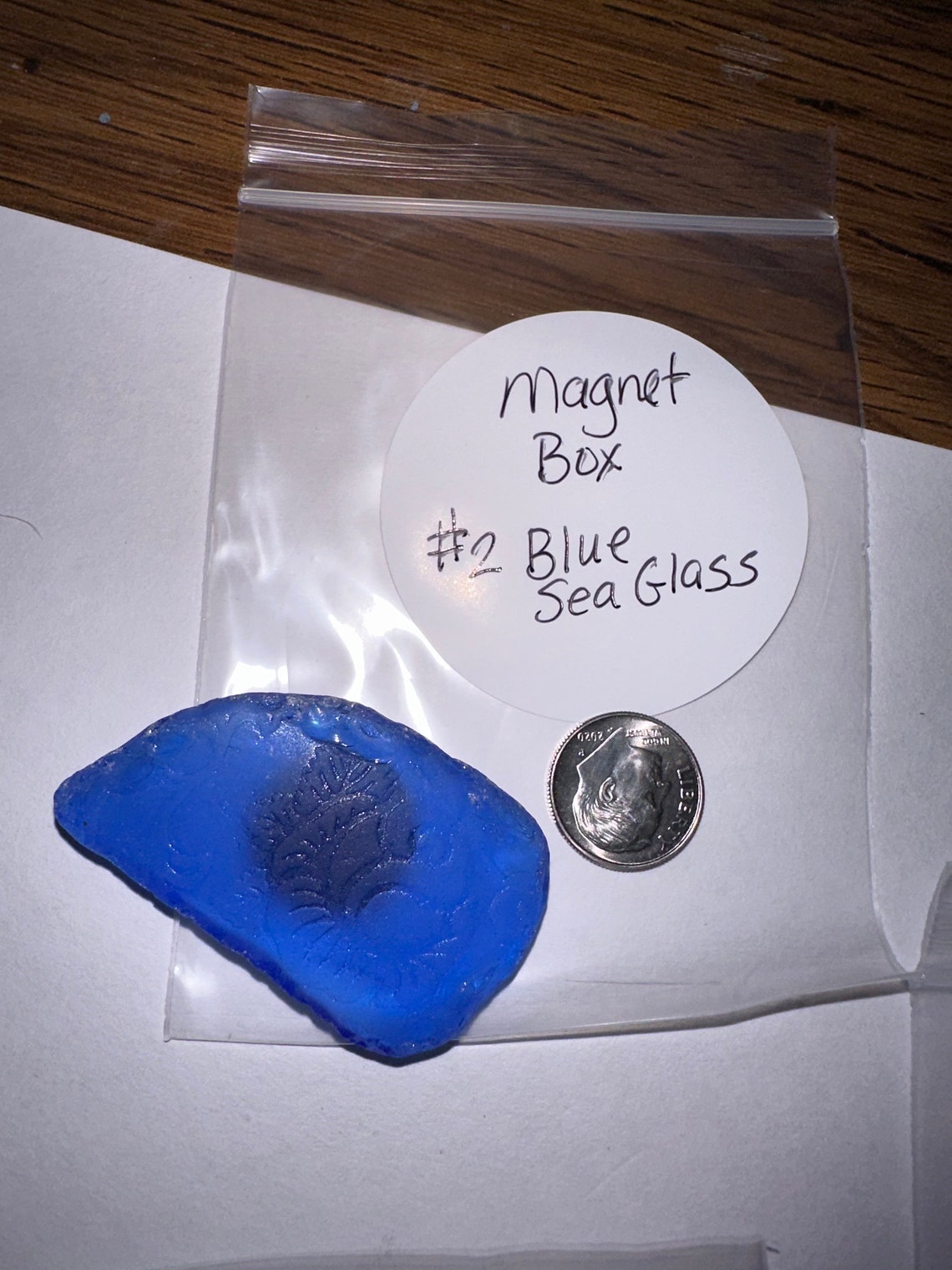 Cobalt Blue Sea Glass Magnets Set of 4 Glass Magnets 469 - Etsy