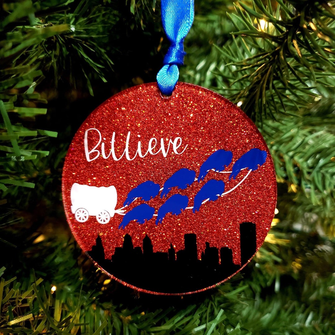 Billieve Buffalo-drawn Wagon Ornament - Etsy