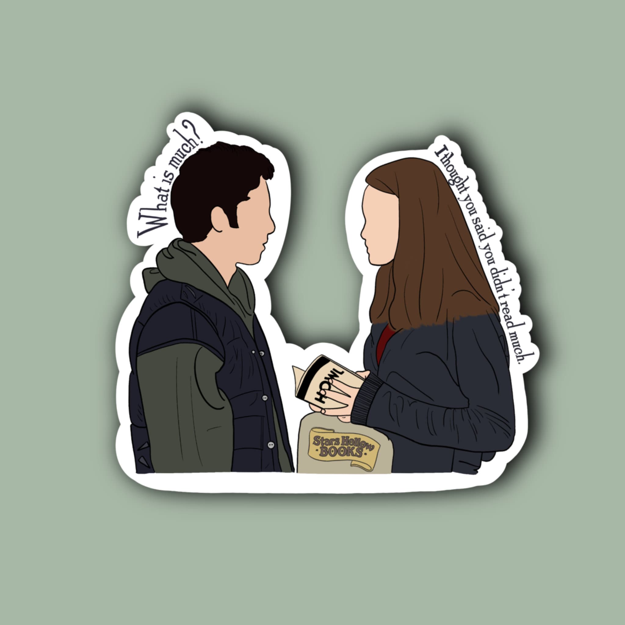 Team Jess Sticker Gilmore Girls Gilmore Girls Stickers Glossy Stickers Rory & Jess Stars Hollow ...