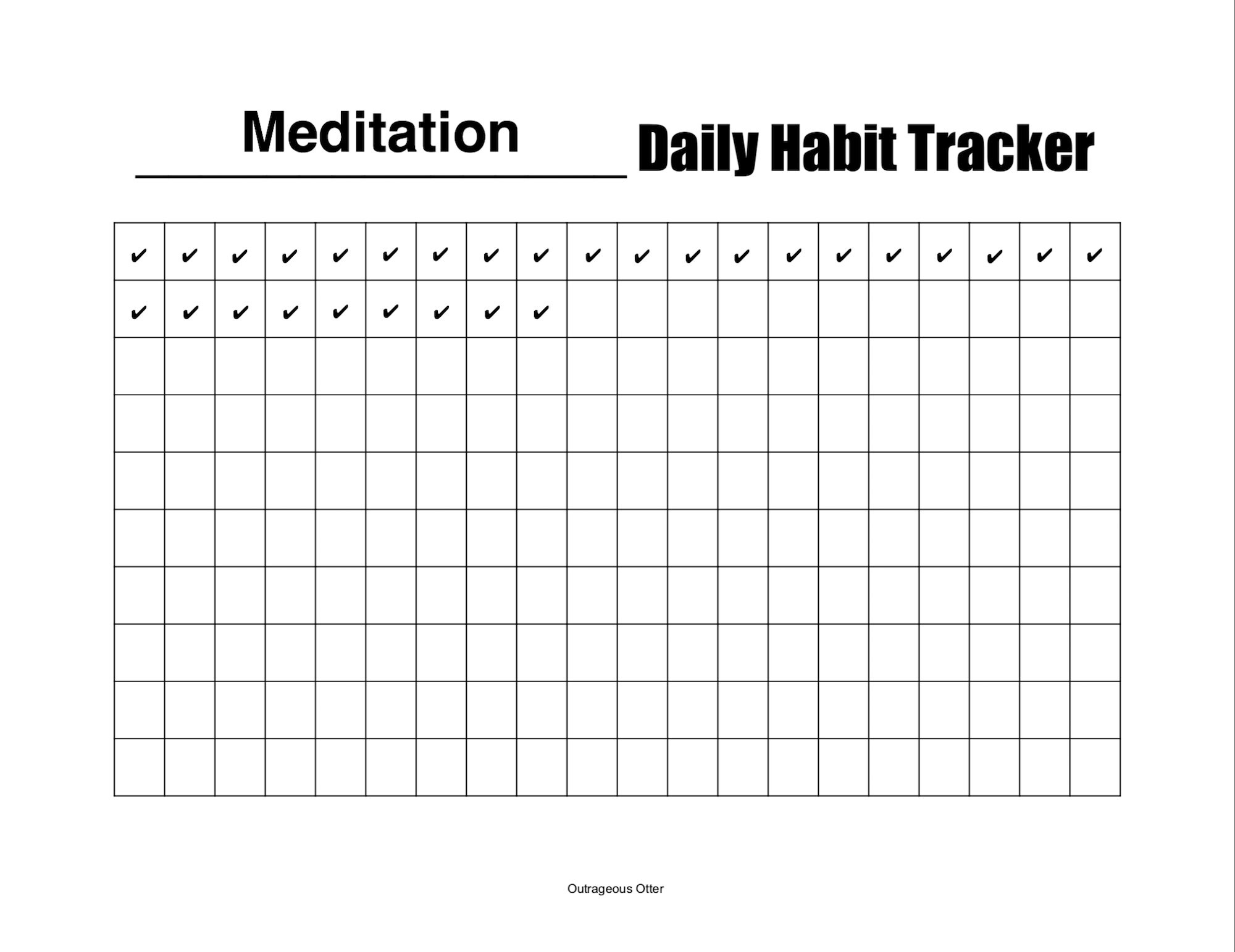 200 Day Habit Tracker Fillable PDF - Etsy