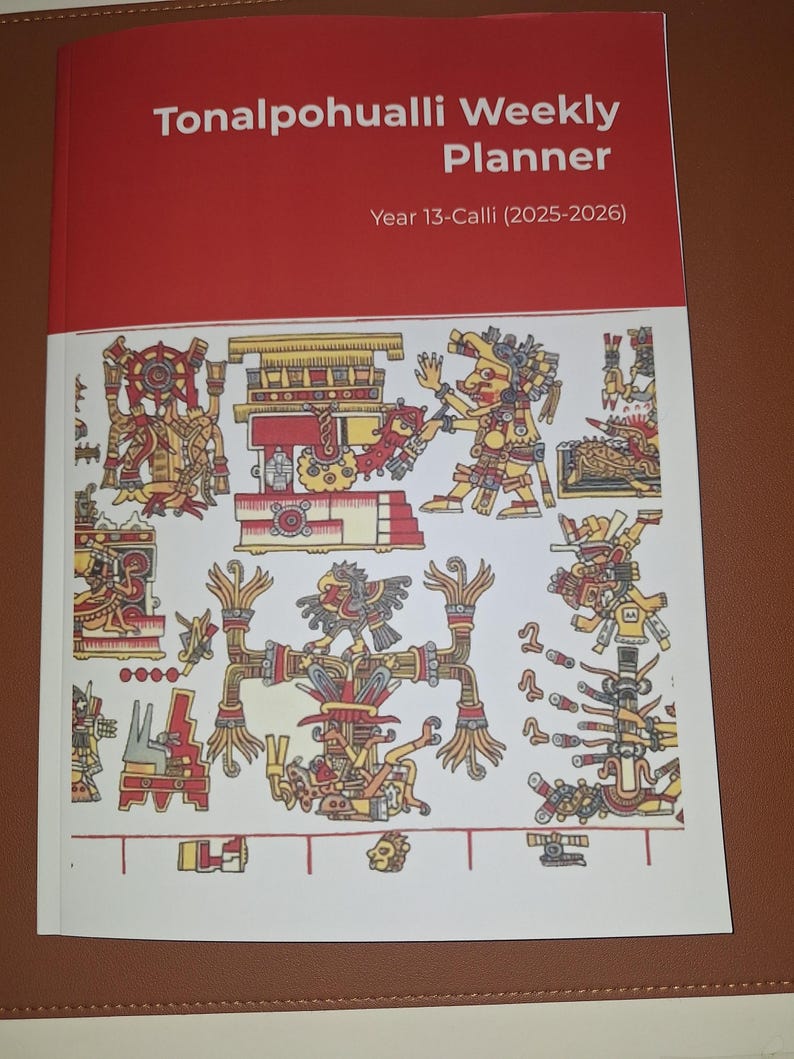 25-26 Azteca/mexica Tonalpohualli Calendar Weekly Planner - Etsy
