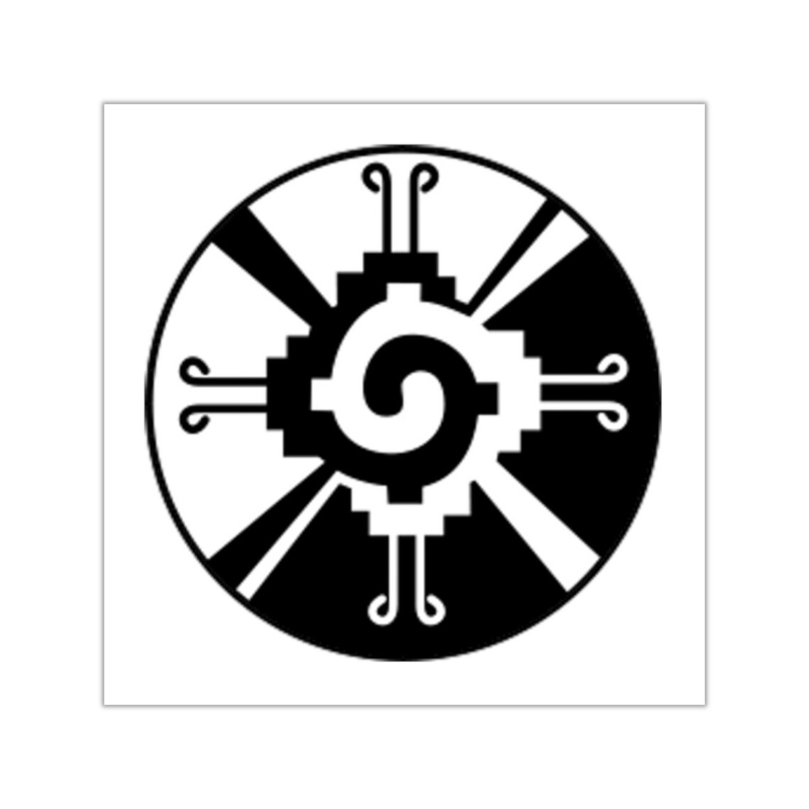 Azteca/mexica Symbol of Balance - Square Vinyl Stickers - Etsy