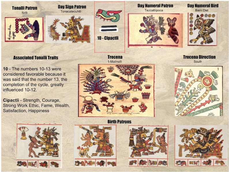 Azteca/mexica Birthday (tonalli) Meaning Analysis - Etsy