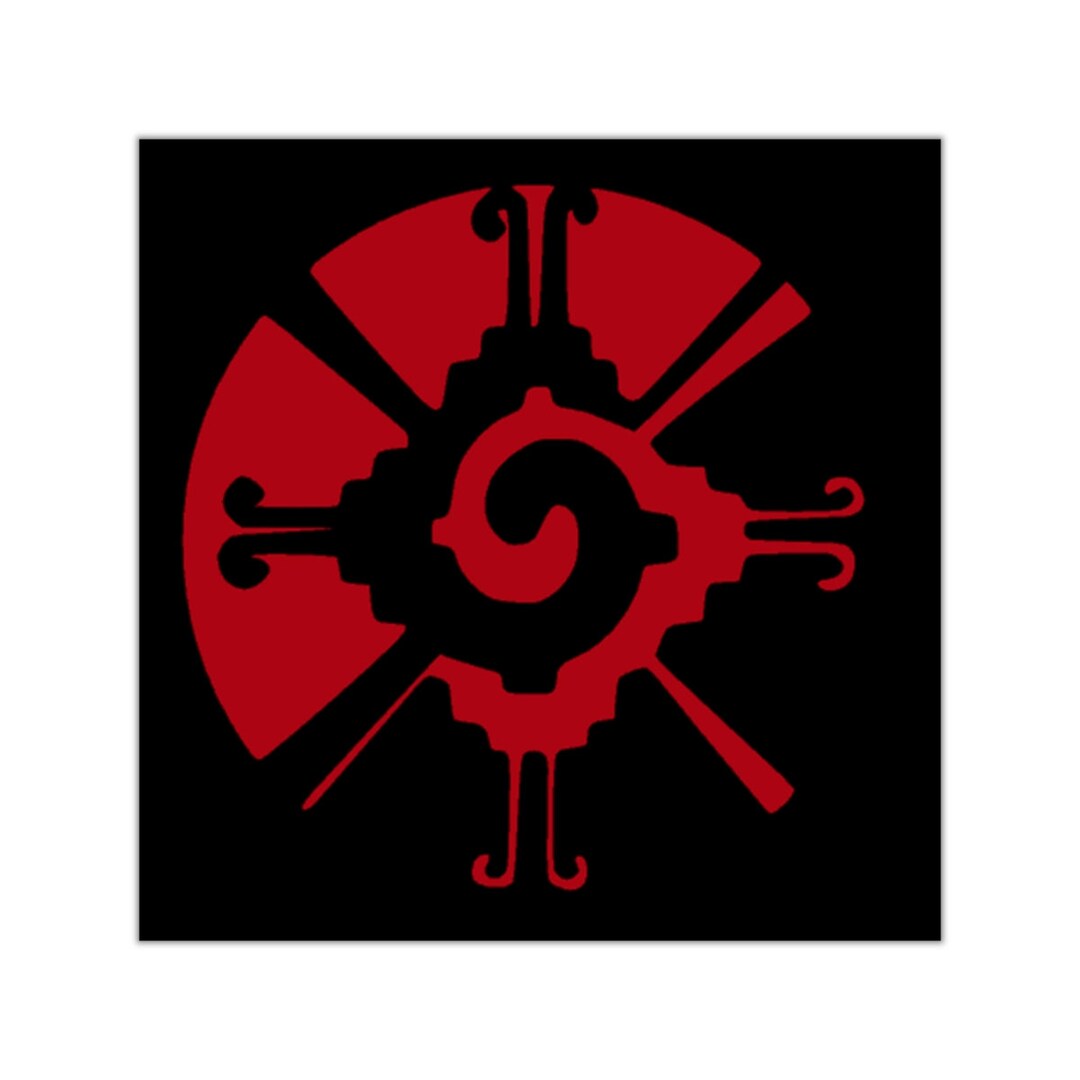 Azteca/mexica Symbol of Balance - Square Vinyl Stickers - Etsy