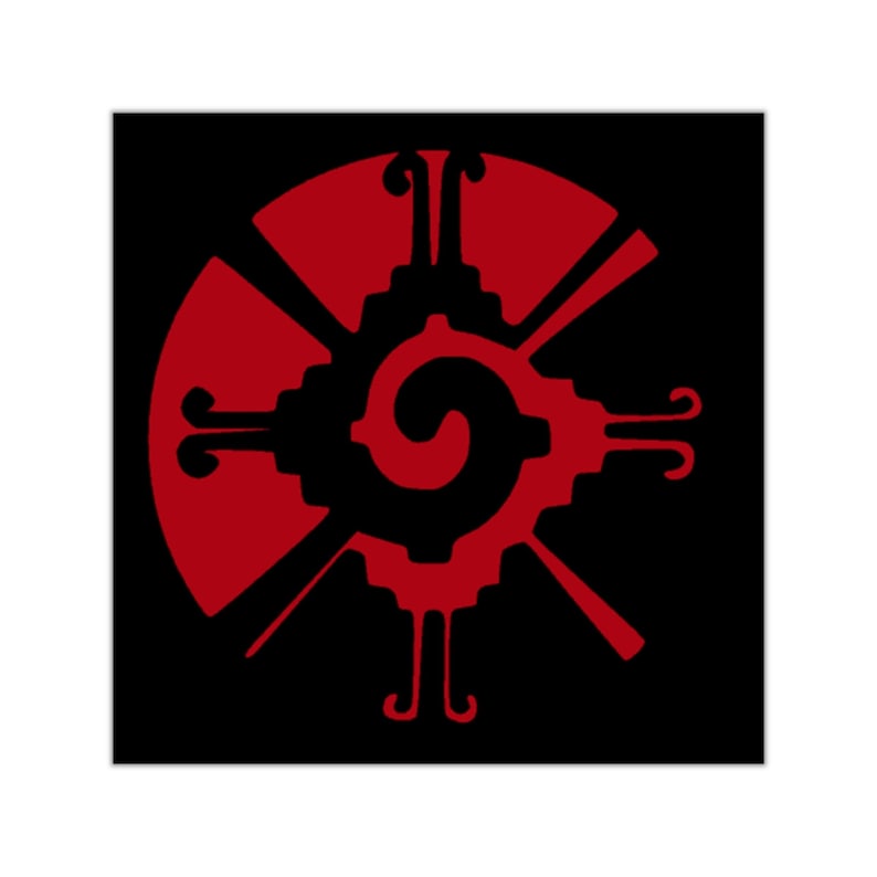 Azteca/mexica Symbol of Balance - Square Vinyl Stickers - Etsy