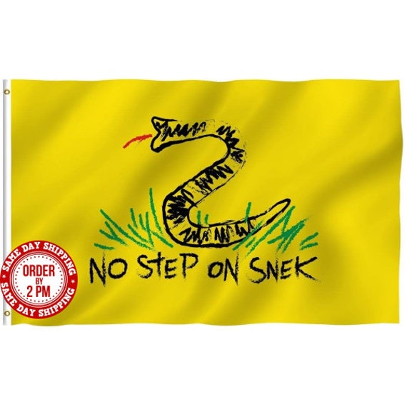 No Step on Snek Flag Same Day Shipping 3X5 Ft Flag - Etsy UK