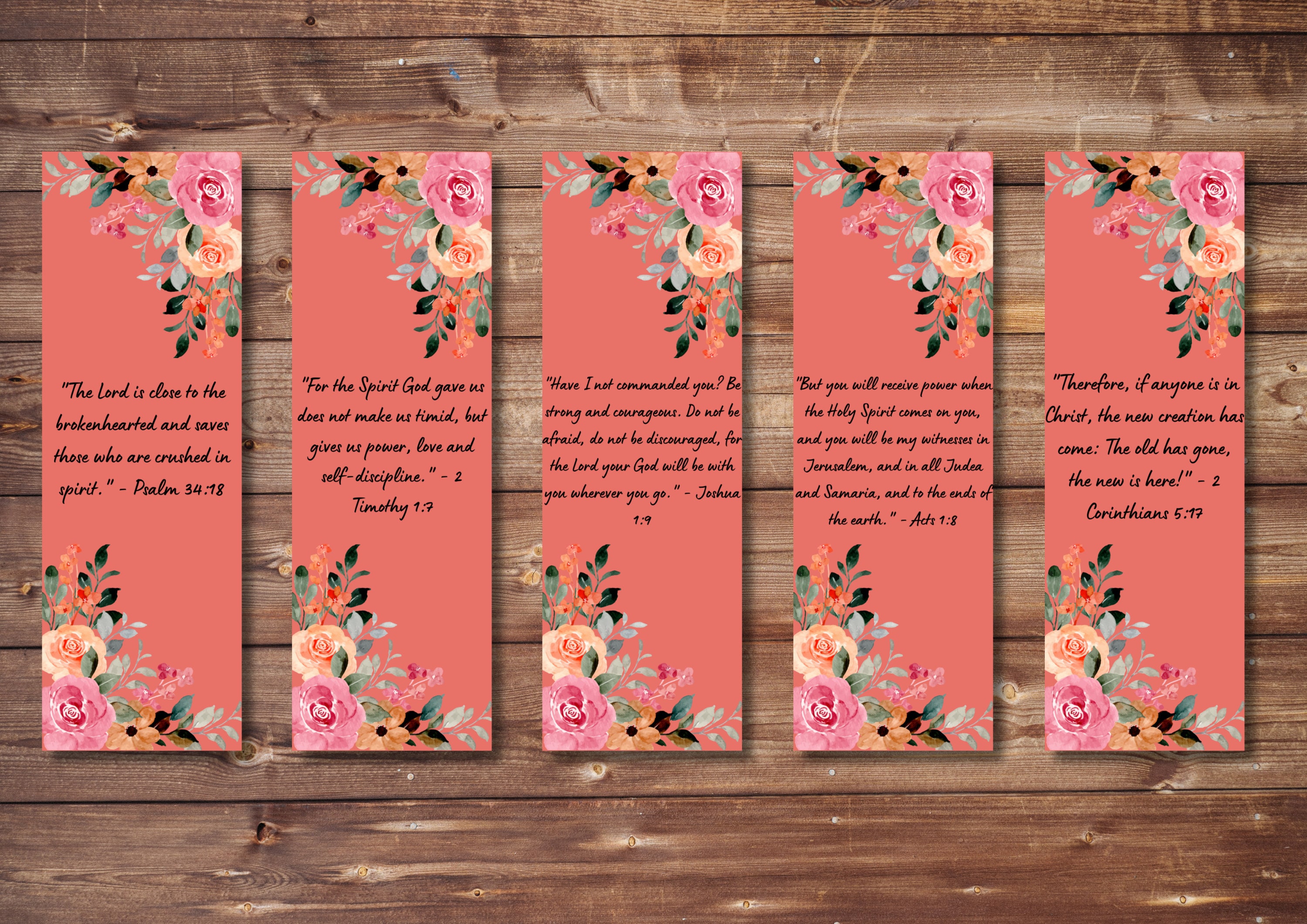 Printable Bible Bookmark, Printable Christian Inspirational Bookmarks ...