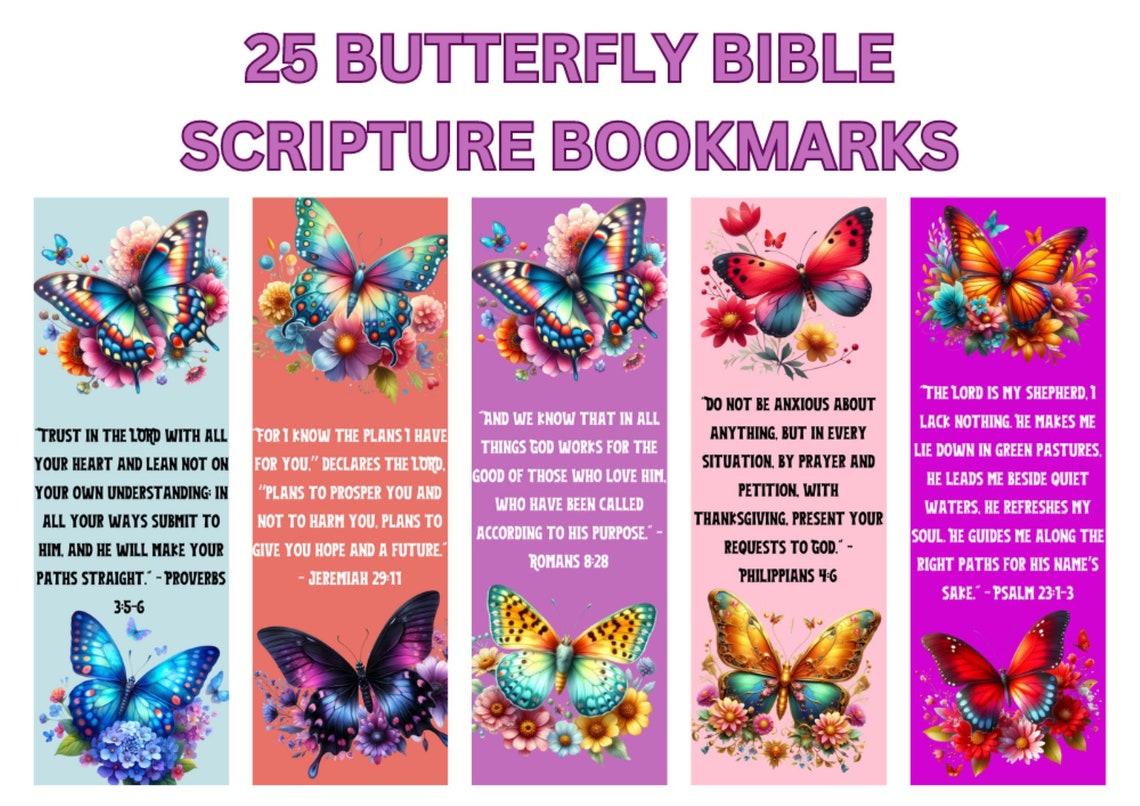 Printable Bible Bookmark, Printable Christian Inspirational Bookmarks ...
