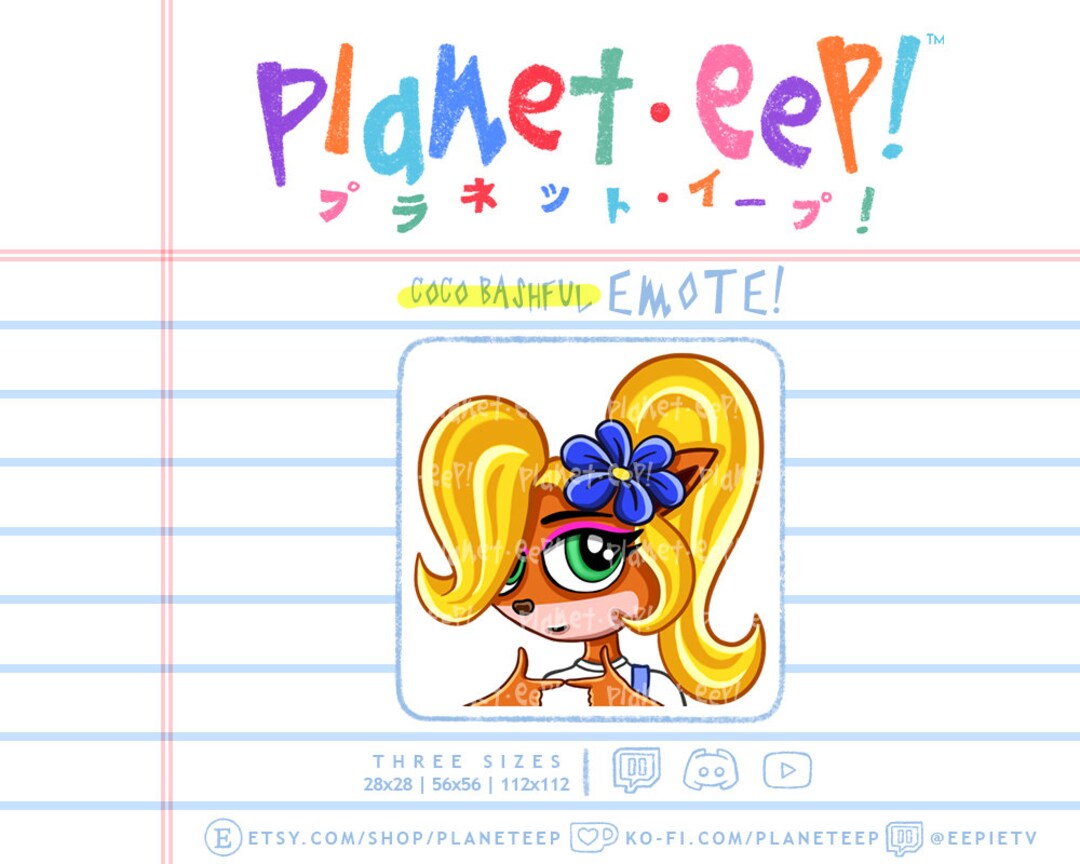 Coco Emote | Bashful Emote | Crash Emote | Bash Emote | Bandicoot Emote ...