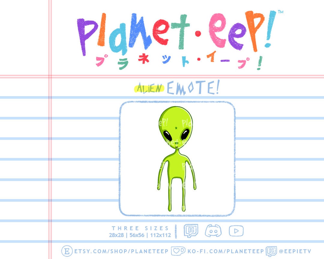 Alien Emote | Twitch Emote | Discord Emote | Youtube Emote - Etsy