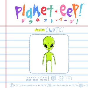 Alien Emote | Twitch Emote | Discord Emote | Youtube Emote - Etsy