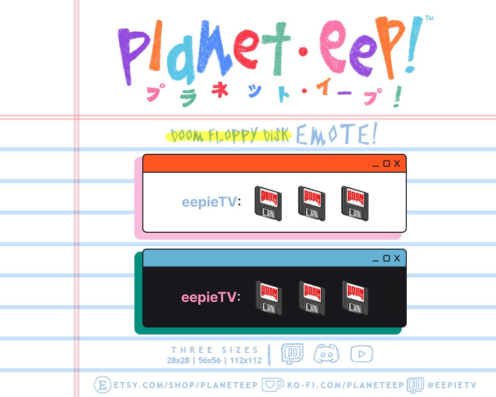 Doom Floppy Disk Emote | Gamer Emote | Twitch Emote | Discord Emote ...