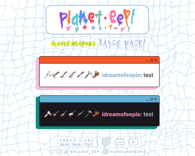 Bloody Knife Sub Badges Halloween Sub Badges Weapon Badges - Etsy