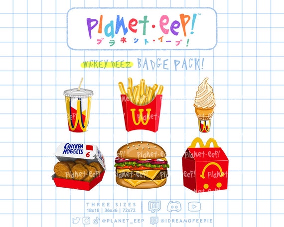 Fast Food Badges Fast Food Sub Badges Fast Food Bit Badges - Etsy