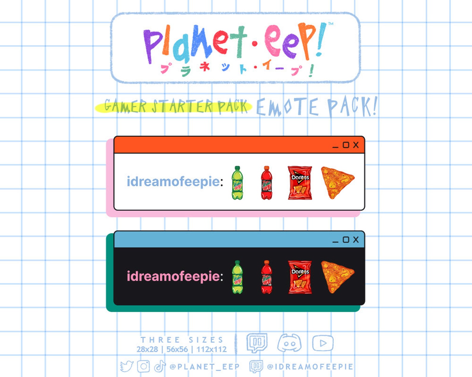 Soda Emotes Chip Emotes Food Emotes Gamer Emotes - Etsy