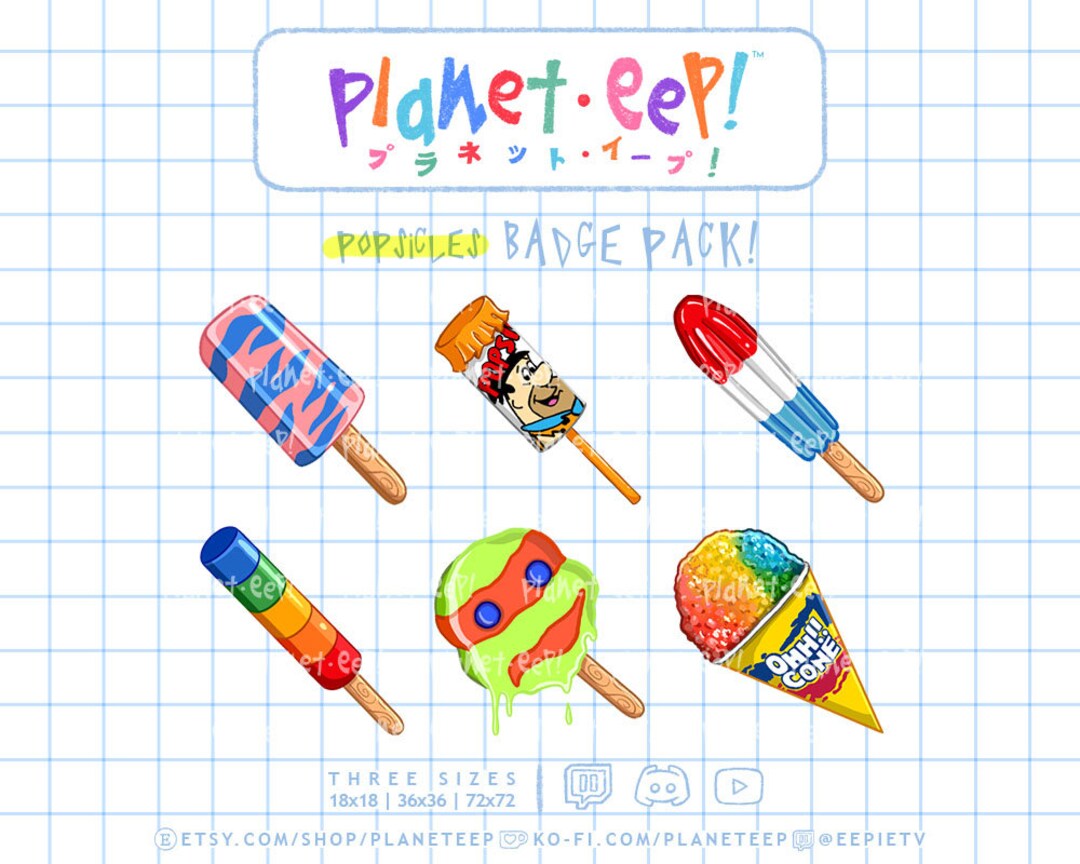 Popsicle Badges | Popsicle Sub Badges | 90s Nostalgia | Twitch Badges ...