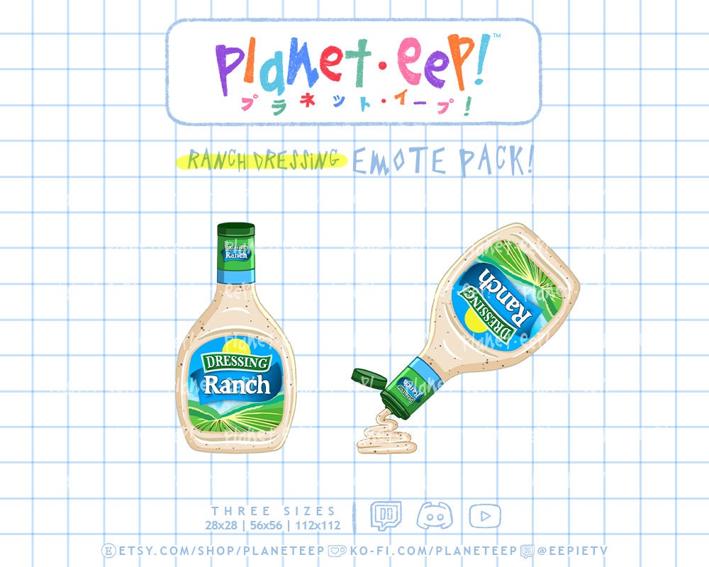 Ranch Dressing Emotes | Food Emotes | Twitch Emotes | Discord Emotes ...