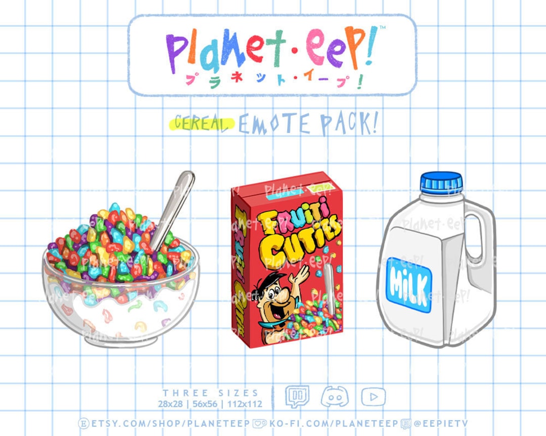 Cereal Emotes | Breakfast Emotes | Food Emotes | Twitch Emotes ...