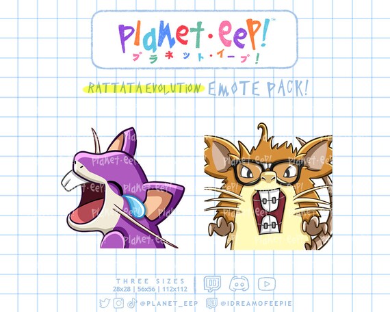 Poki Emotes / RattataEvolution / Rat Emotes / LOL Emote / Nerd - Etsy ...