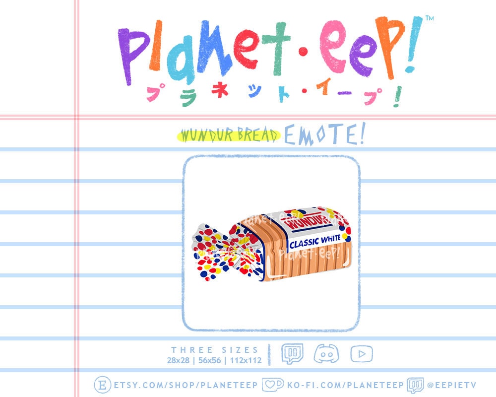 Bread Emote | White Bread Emote | Food Emote | Twitch Emote | Discord ...