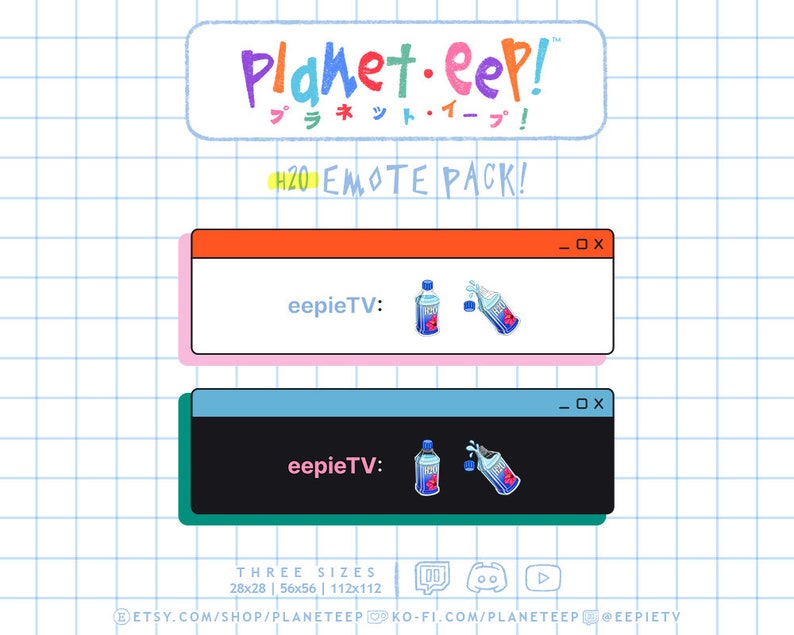 Hydrate Emotes | Bottled Water Emotes | Drink Emotes | Twitch Emotes ...