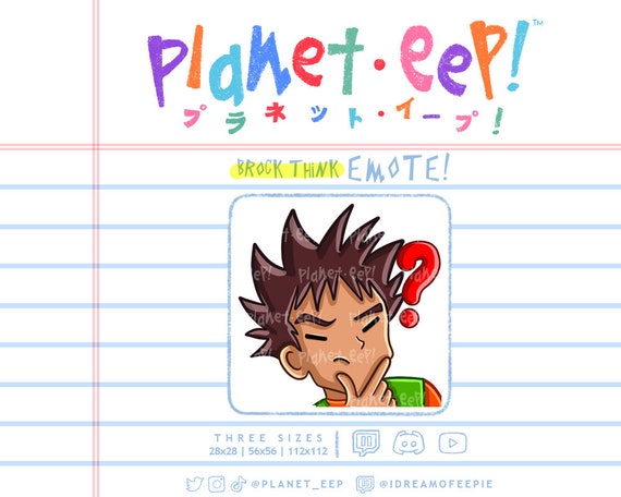 Brock Emote Gym Leader Emote Brock Trainer Emote Think - Etsy