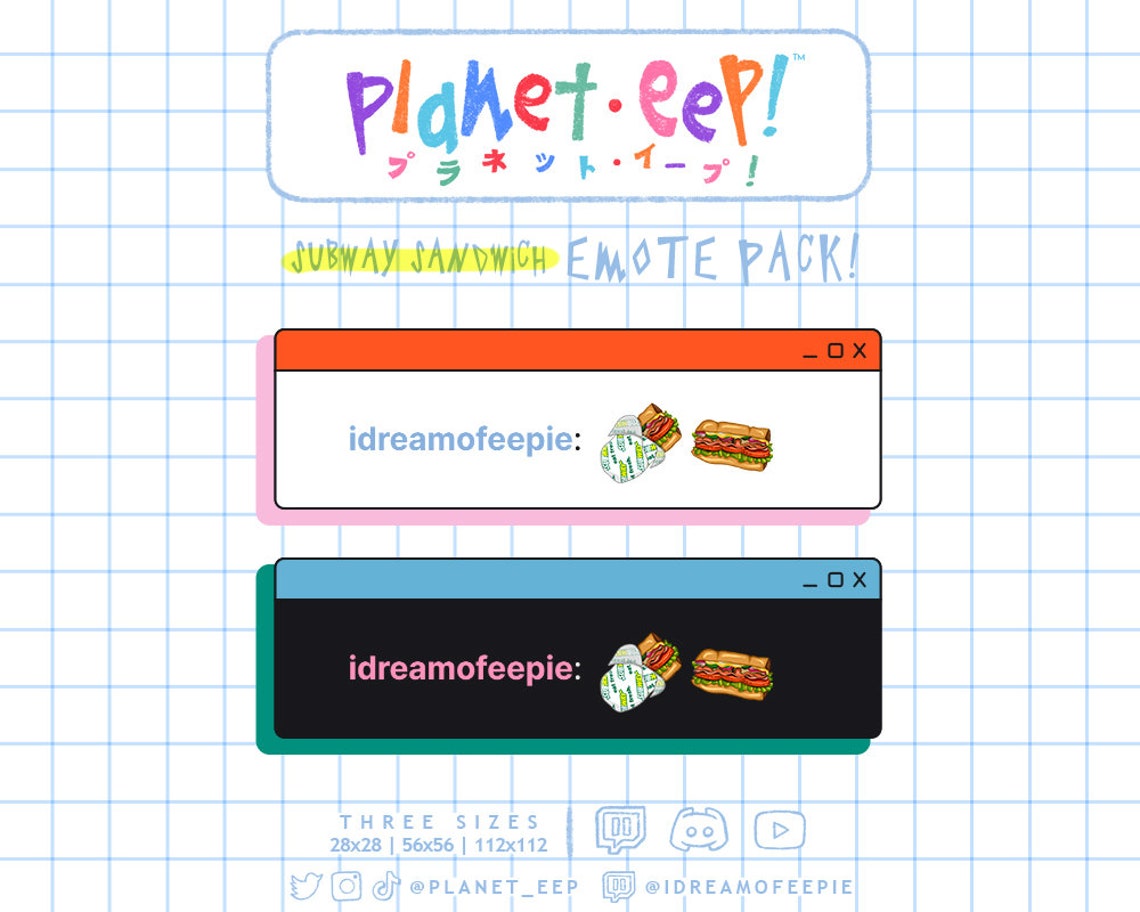 Sandwich Emotes Food Emotes Twitch Emotes Discord Emotes - Etsy