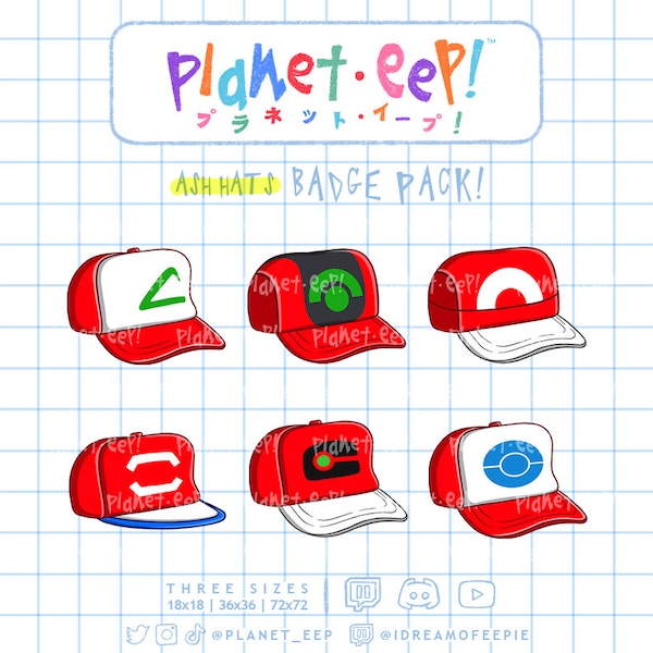 Ash Ketchum Hats - Etsy