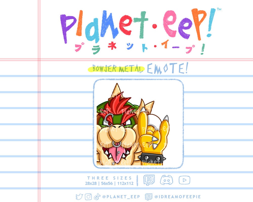 Mario Emote / Bowzar Emote / Punk Emote / Emo Emote / Metal - Etsy México