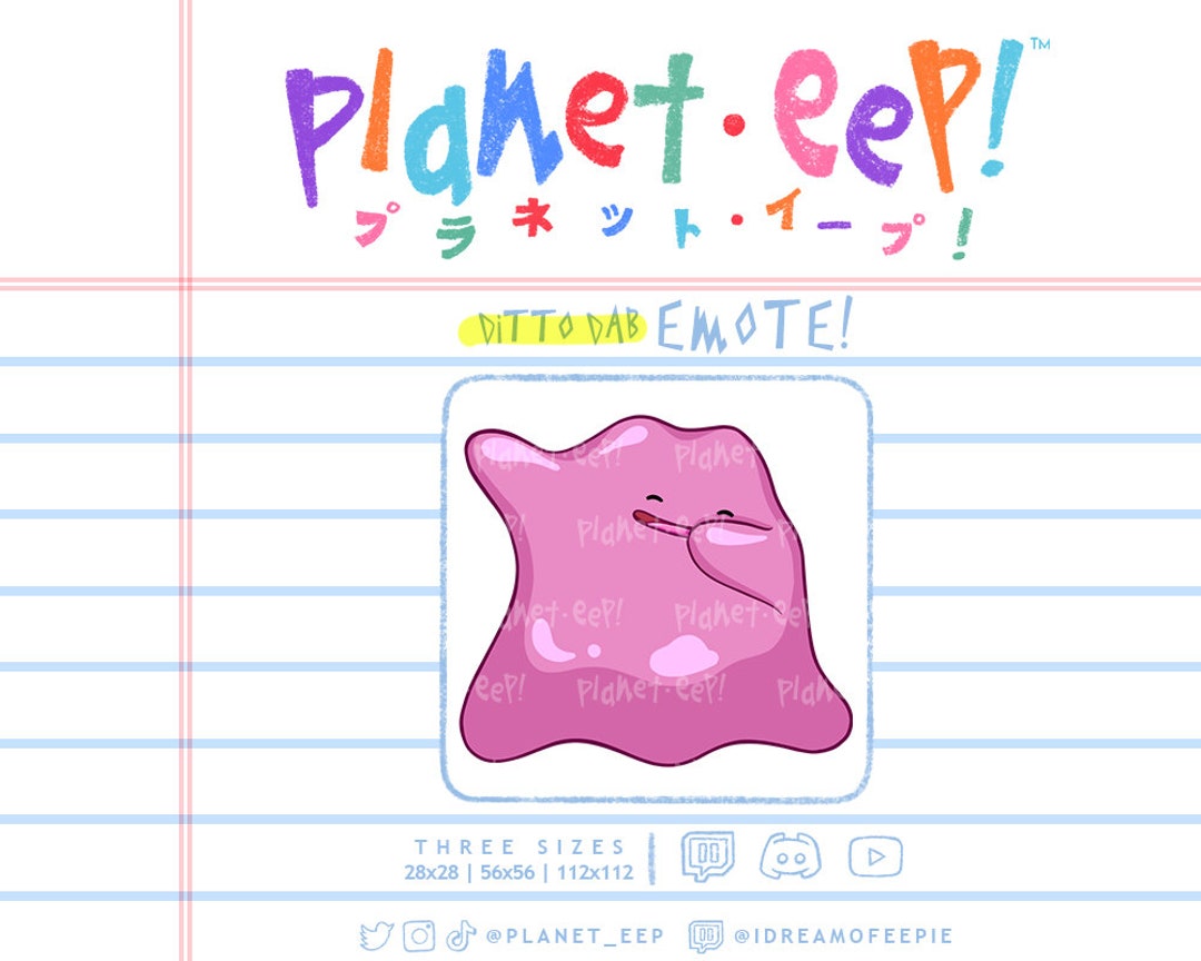 Poki Emote | Ditto Emote | Dab Emote | Purple Emote | Twitch Emote ...
