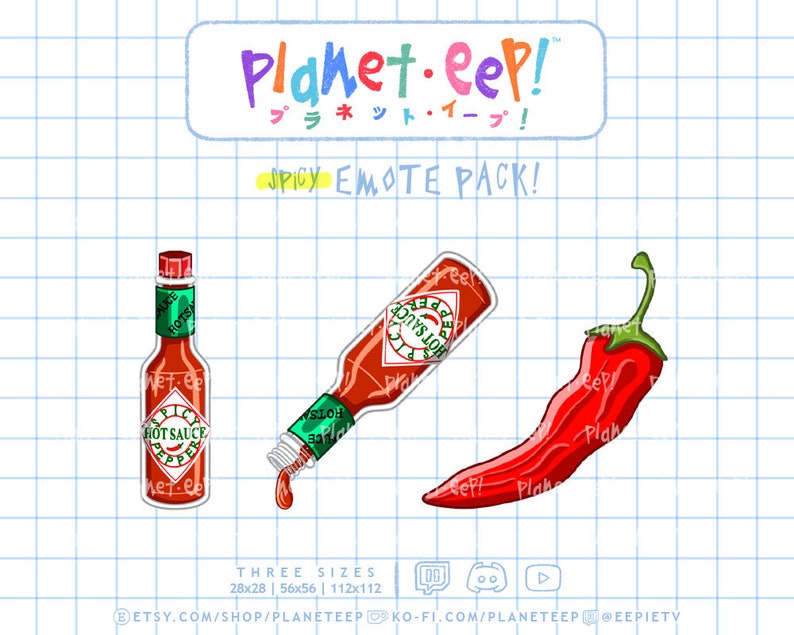 Spicy Emotes | Chili Pepper Emotes | Hot Sauce Emotes | Food Emotes ...
