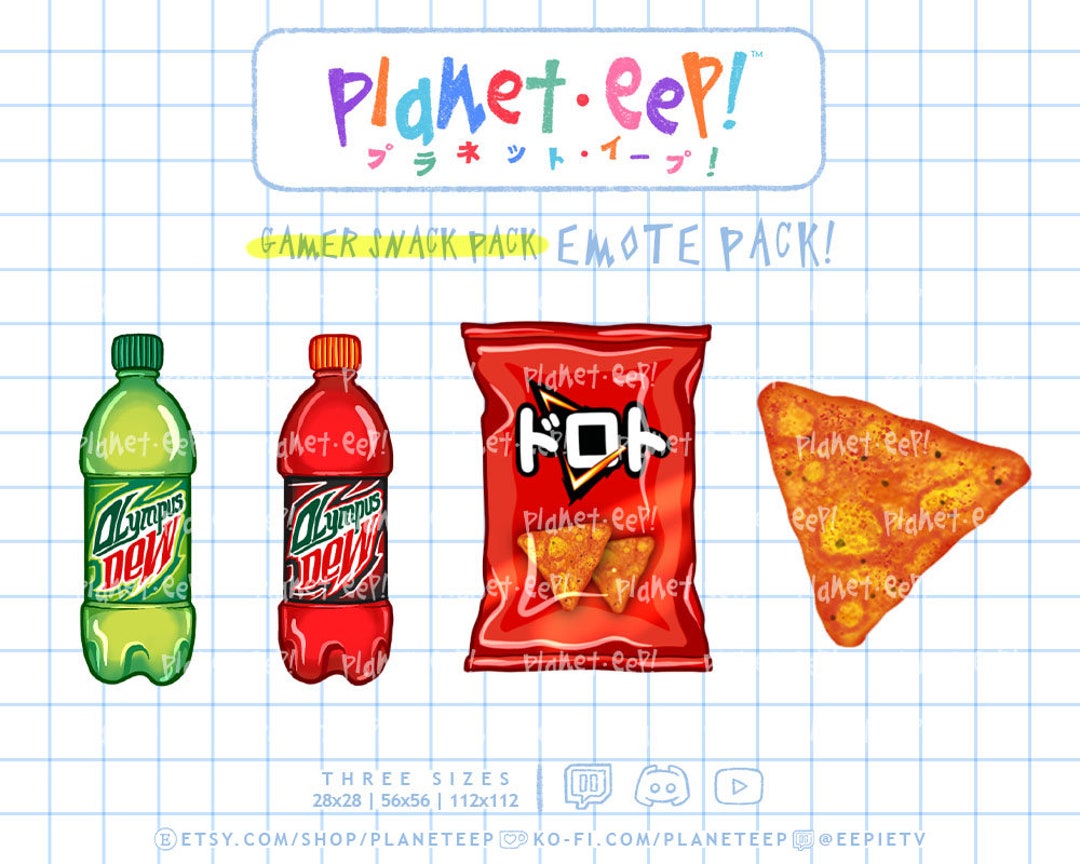 Soda Emotes | Chip Emotes | Food Emotes | Gamer Emotes | Twitch Emotes ...