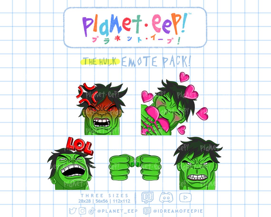 Superhero Emotes Hulky Emotes Hulky Smash Emotes Twitch Emotes Discord ...