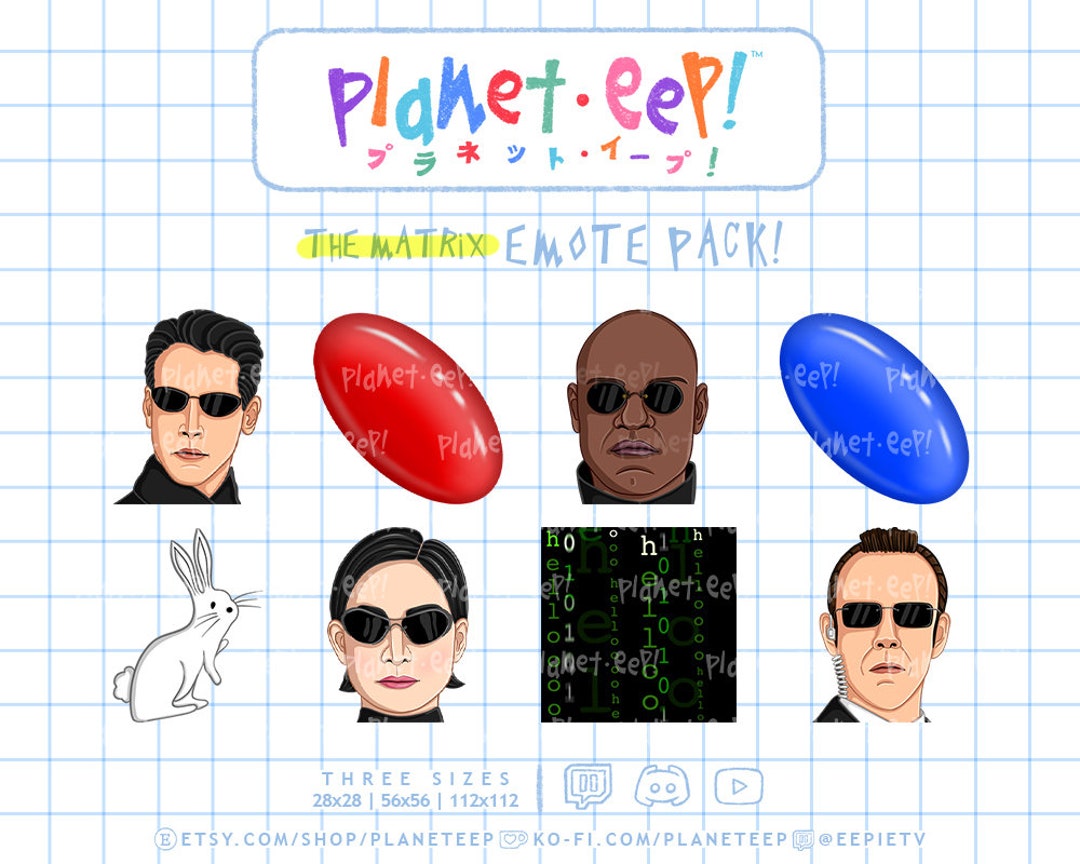 The Matrix Emotes | Neo | Red Pill | White Rabbit | Animated Matrix ...