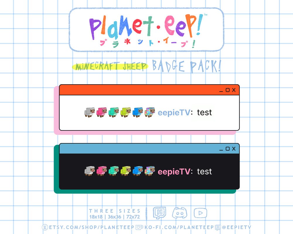 Sheep Sub Badges | Pixel Sub Badges | Mainkraf Sub Badges | Animal Sub ...