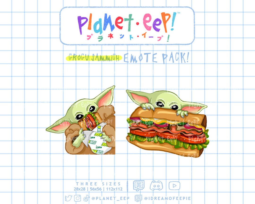 Mando Emotes Child Emotes Baby Frog Emotes Sandwich - Etsy