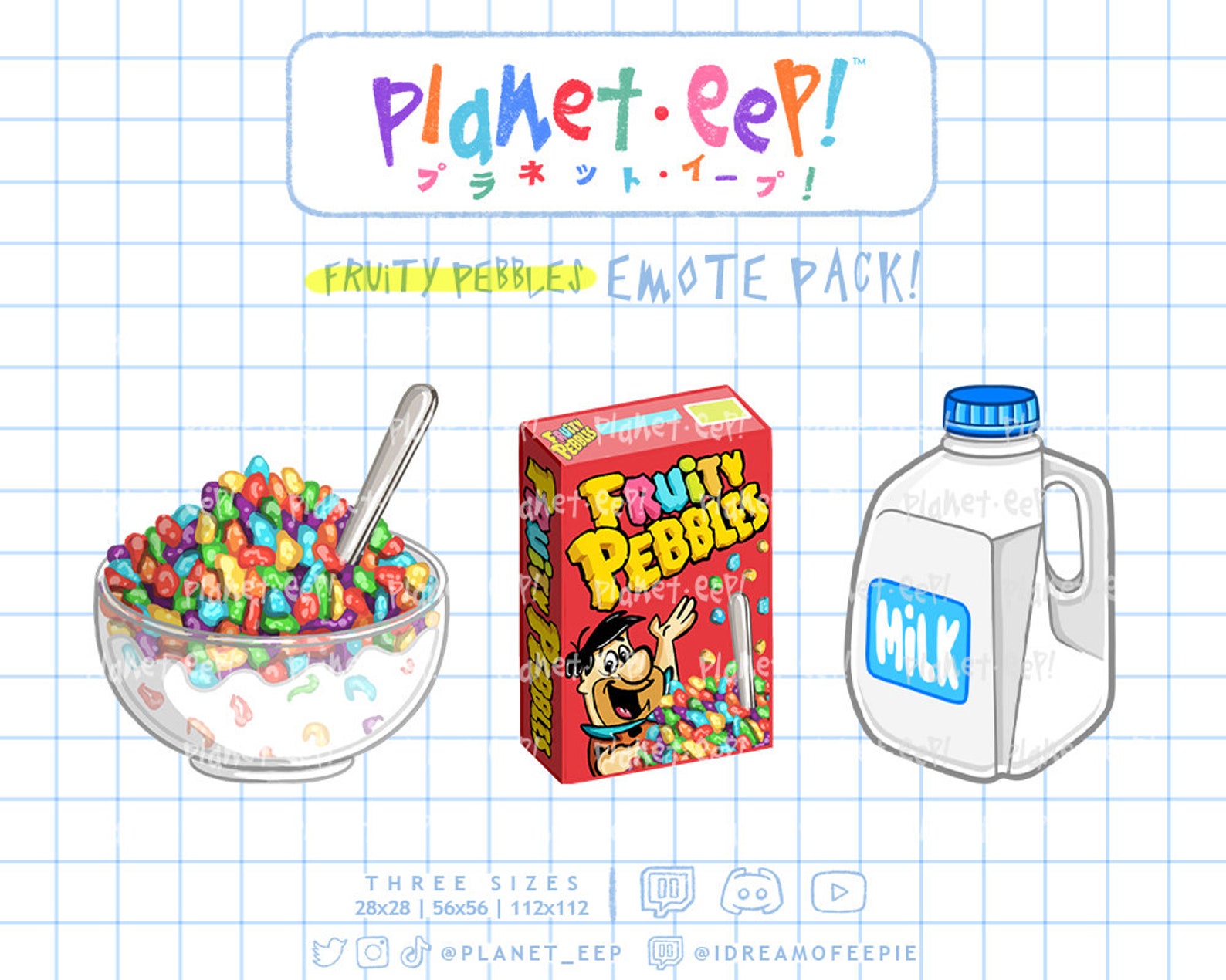 Cereal Emotes Breakfast Emotes Food Emotes Twitch Emotes - Etsy