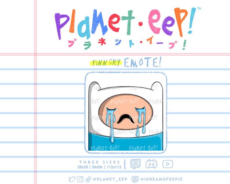 Adventure Emote | Finn Emote | Cry Emote | Twitch Emote | Discord Emote ...