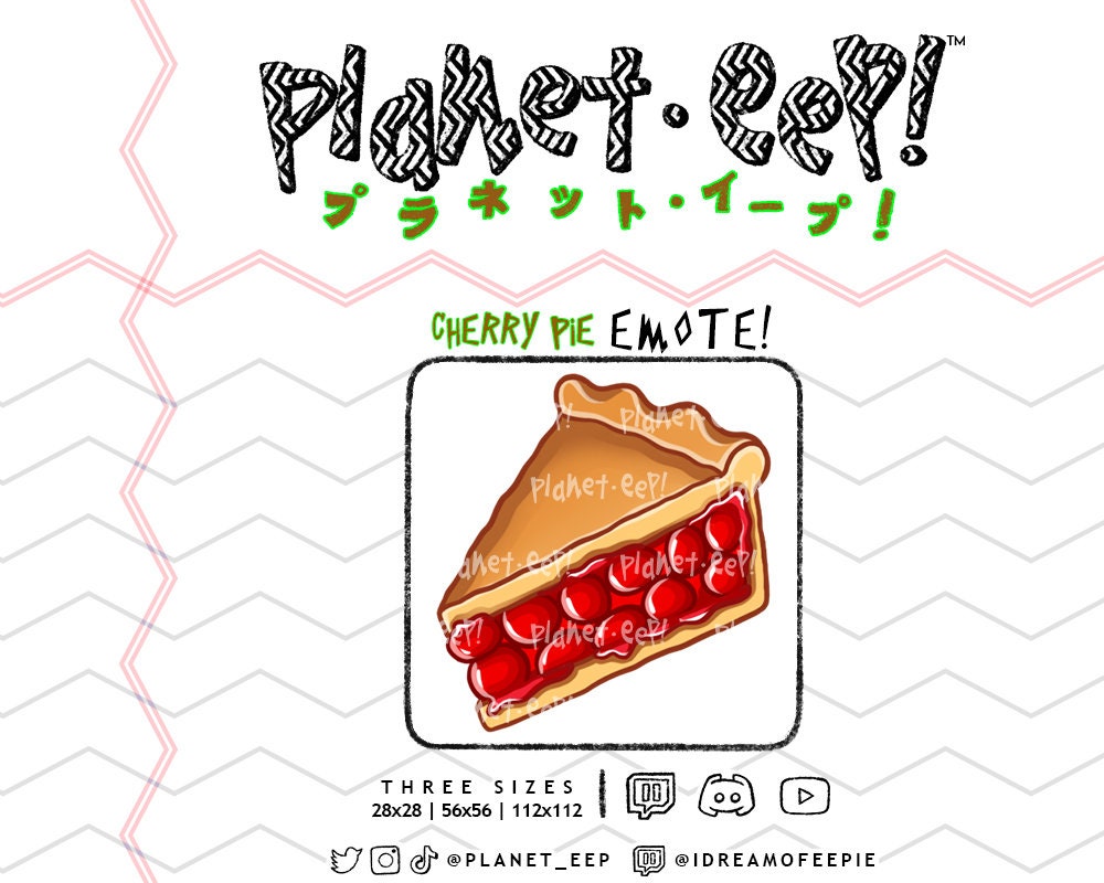 Cherry Pie Emote | Dessert Emote | Twin Peaks Emote | Twitch Emote ...