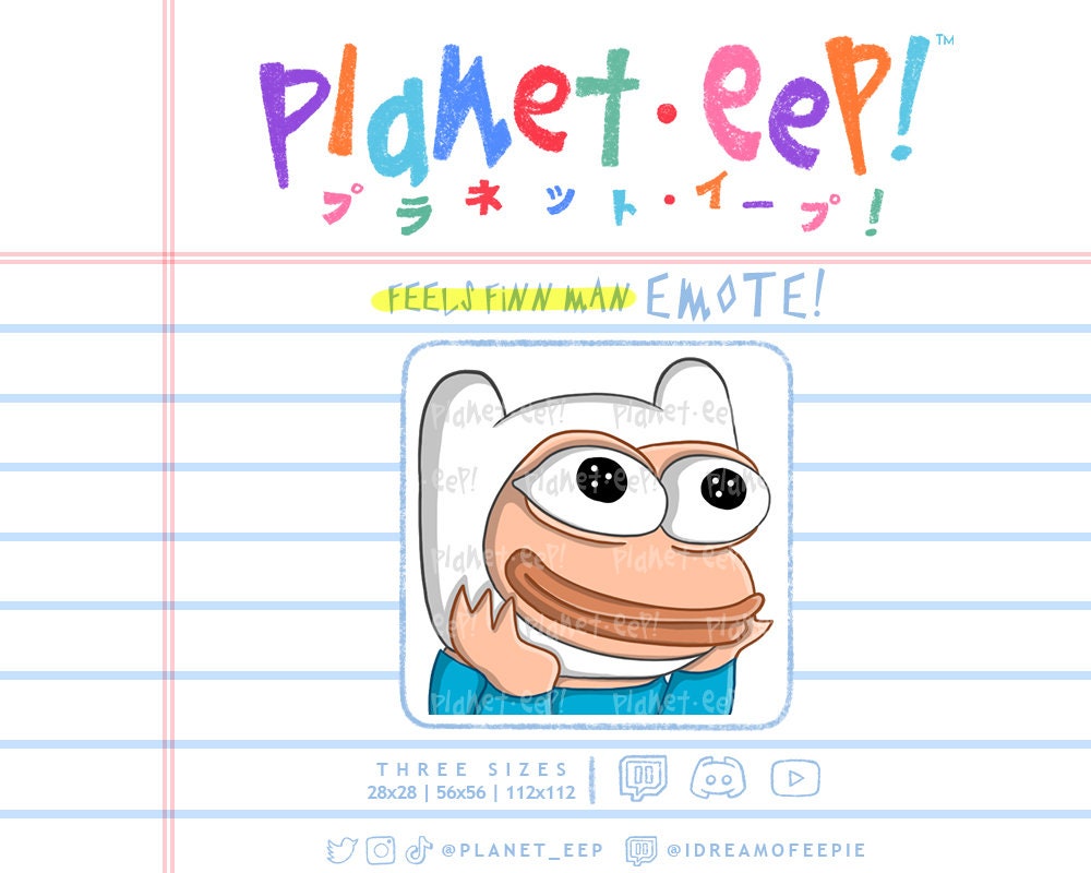 Adventure Emote | Feels Wow Man Emote | Finn Emote | Twitch Emote ...