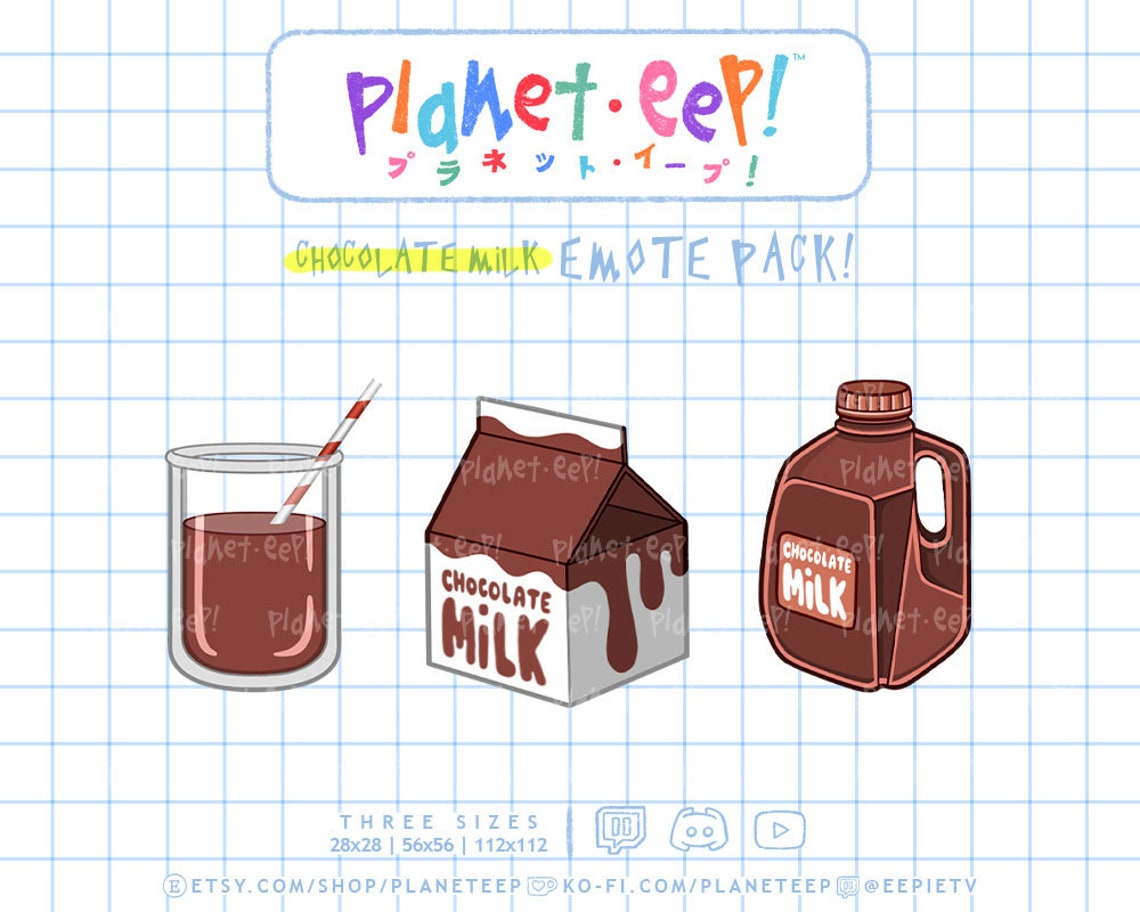 Chocolate Milk Emotes | Choccy Milk Emotes | Drink Emotes | Twitch ...