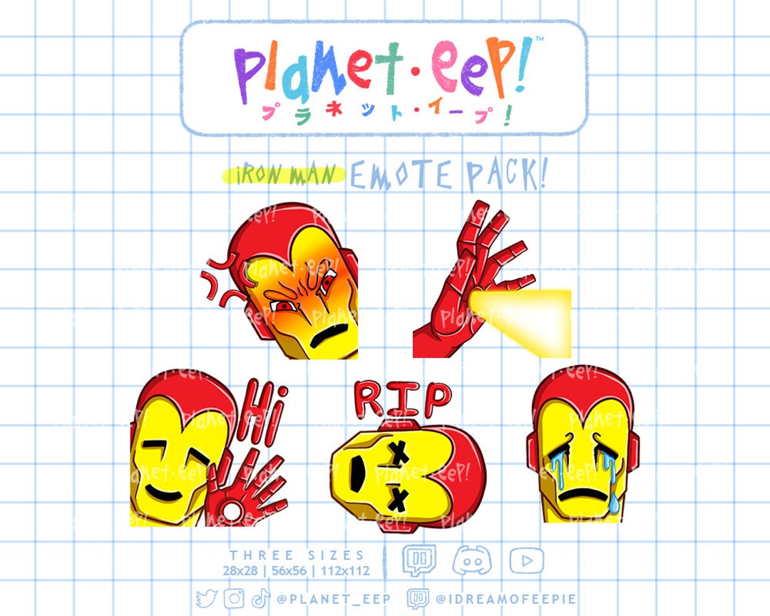 Superhero Emotes | Tony Emotes | Stark Emotes | Twitch Emotes | Discord ...